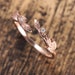 Unique Rose Gold Wedding Band Open Wedding Band Handmade Leaf - Etsy