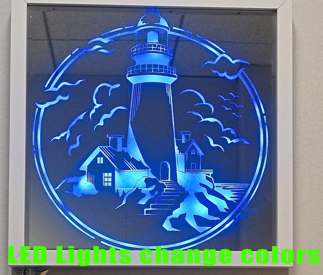 Lighthouse LED Mirror - Etsy