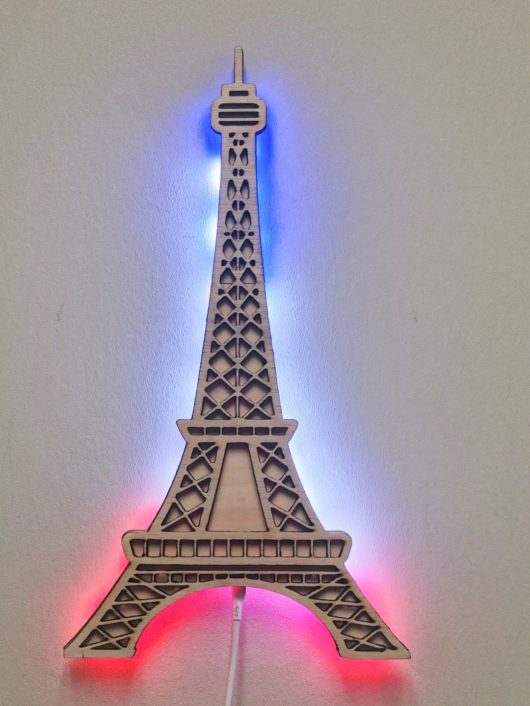 Eiffel Tower Paris LED Wall Decor - Etsy