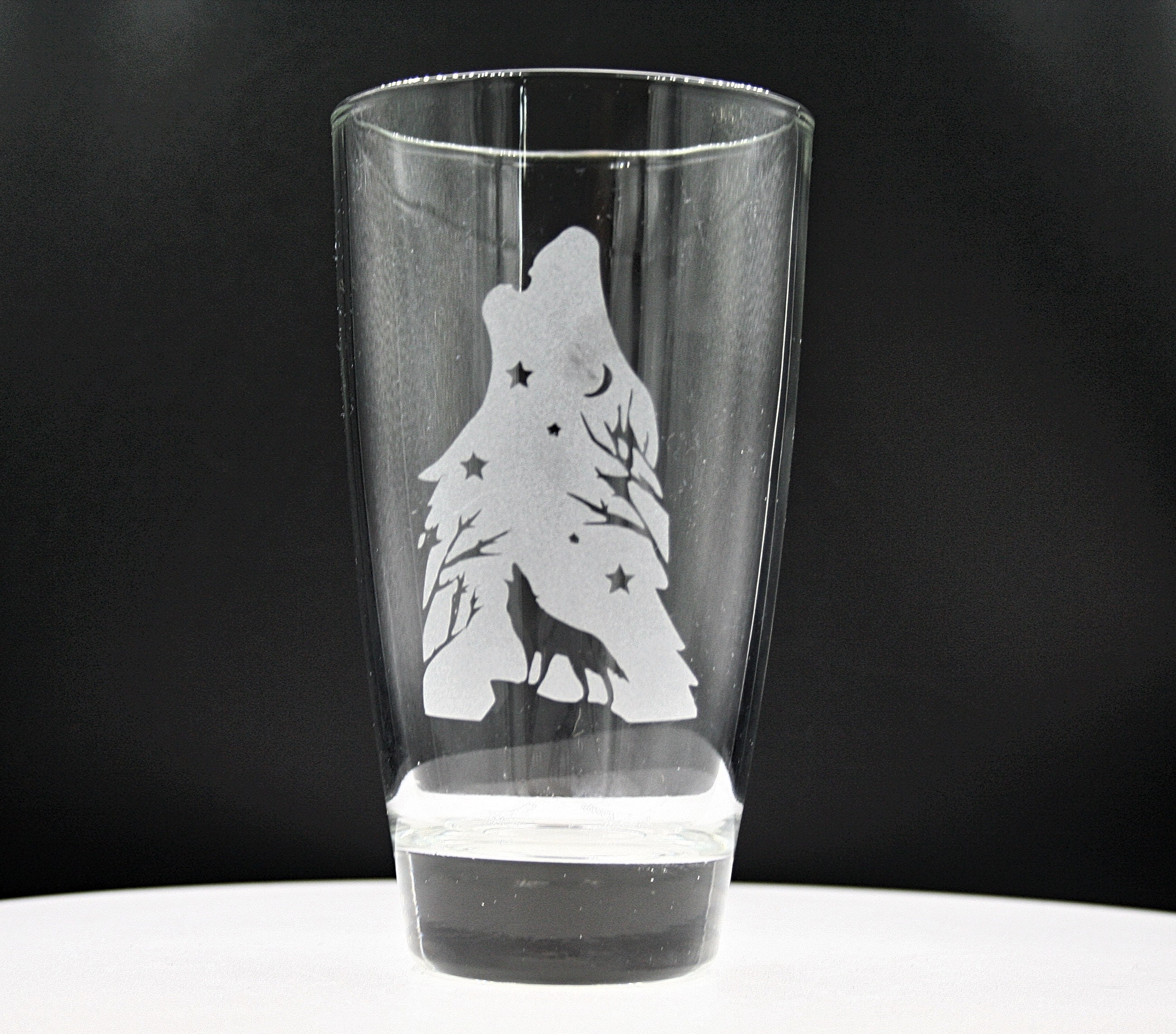 Howling Wolf Glass - Etsy