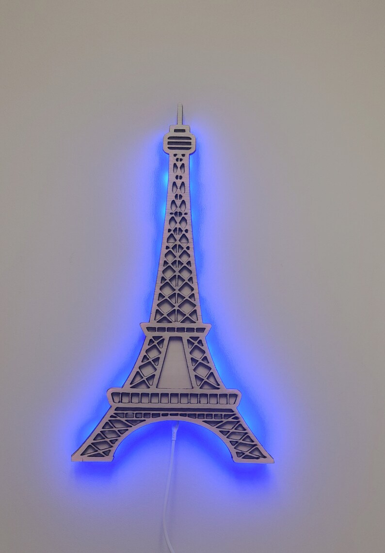 Eiffel Tower Paris LED Wall Decor - Etsy