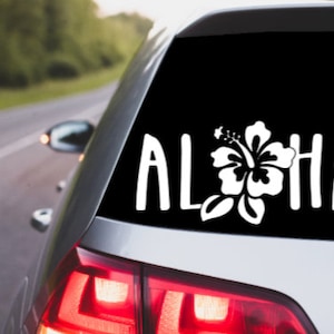 Aloha Vinyl Decal | Car Window Sticker, Laptop Decal, Permanent, Hawaii ...