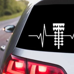 Drag Racing Tree Heartbeat Vinyl Decal | Car Window Sticker, Laptop ...