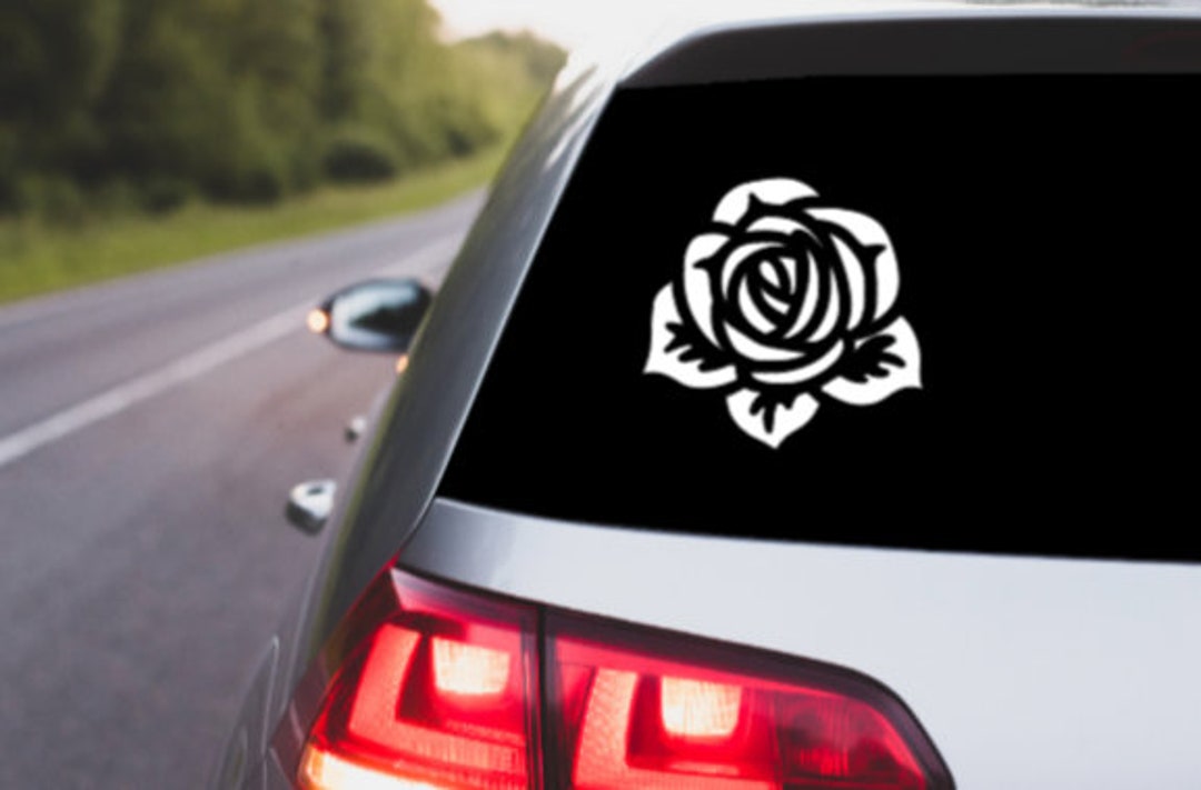 Rose Flower Vinyl Decal | Sticker Decal Car Truck Laptop Tumbler Cooler ...