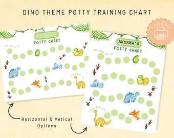 Printable Dinosaur Potty Chart - Etsy