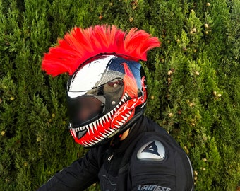 Motorcycle Helmet With Mohawk - Etsy