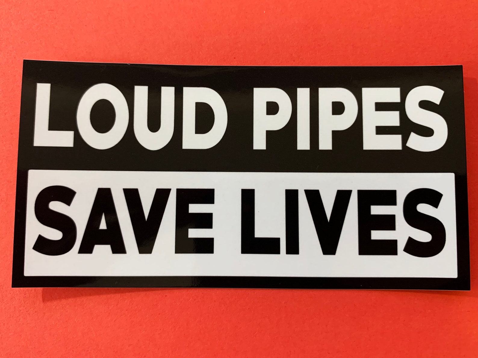Loud Pipes Save Lives Decal Die Cut for Motorcycles, Helmets, Scooters ...