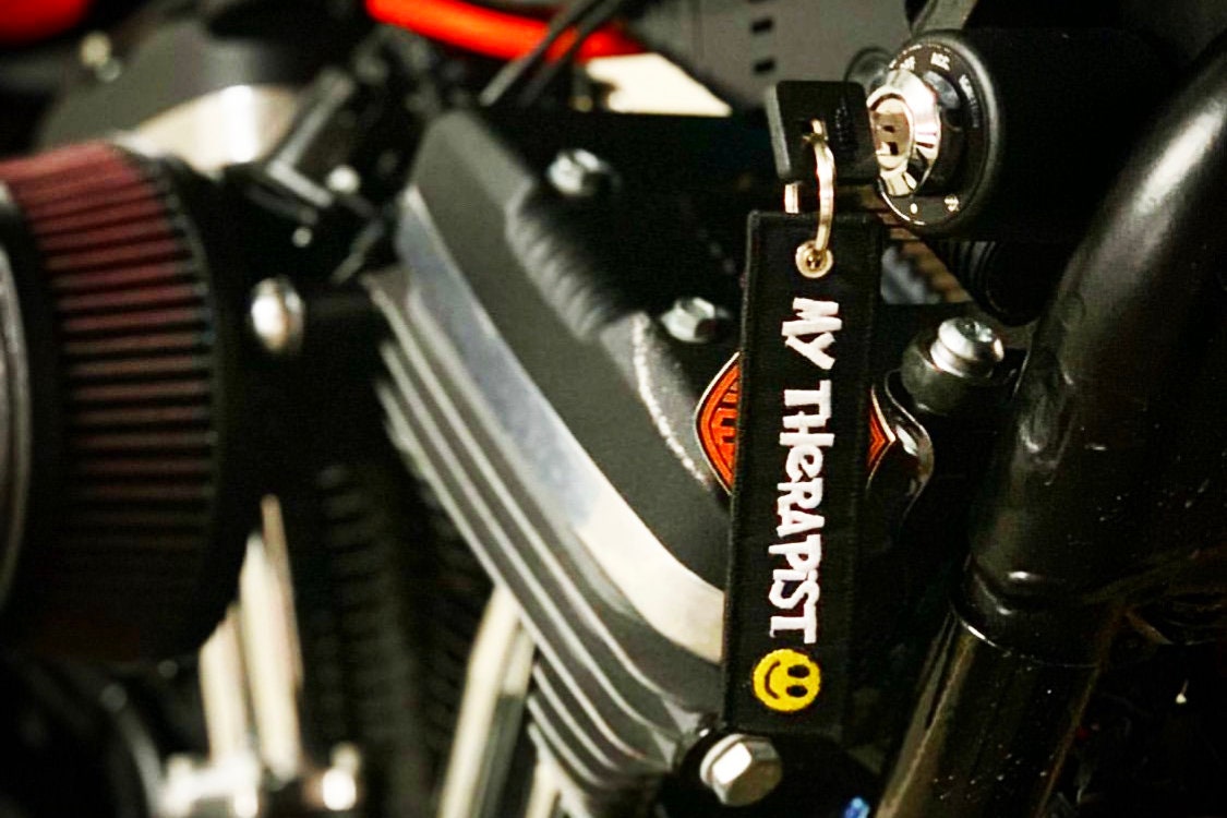 My Therapist Motorcycle Keychain, Key Ring, Men's Motorcycle Gift ...