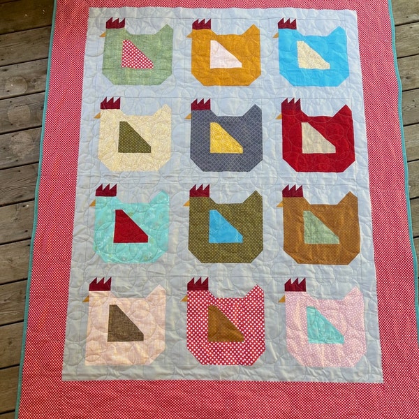 Patchwork Chicken - Etsy