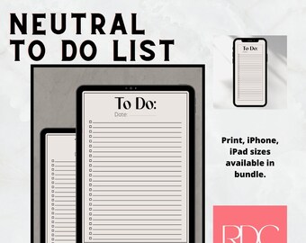 Daily to Do List Editable Printable PDF Instant Download - Etsy