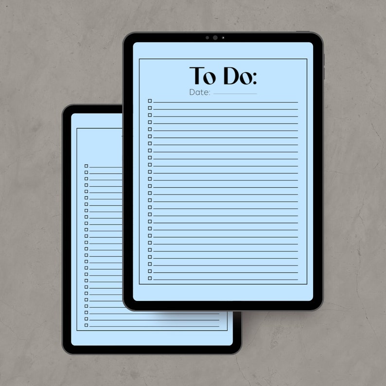 Light Blue to Do List - Etsy