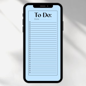 Light Blue to Do List - Etsy
