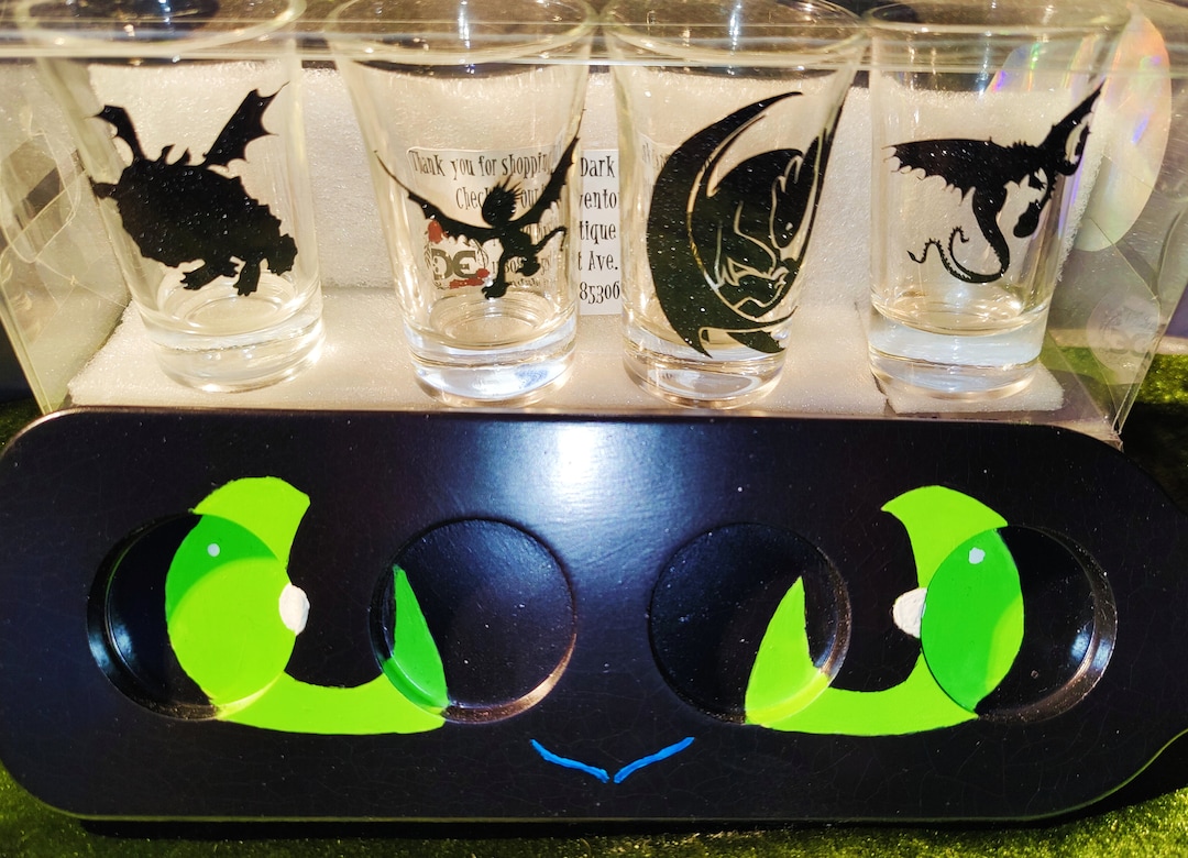 How to Train Your Dragon Shot Glasses W/flight Board - Etsy