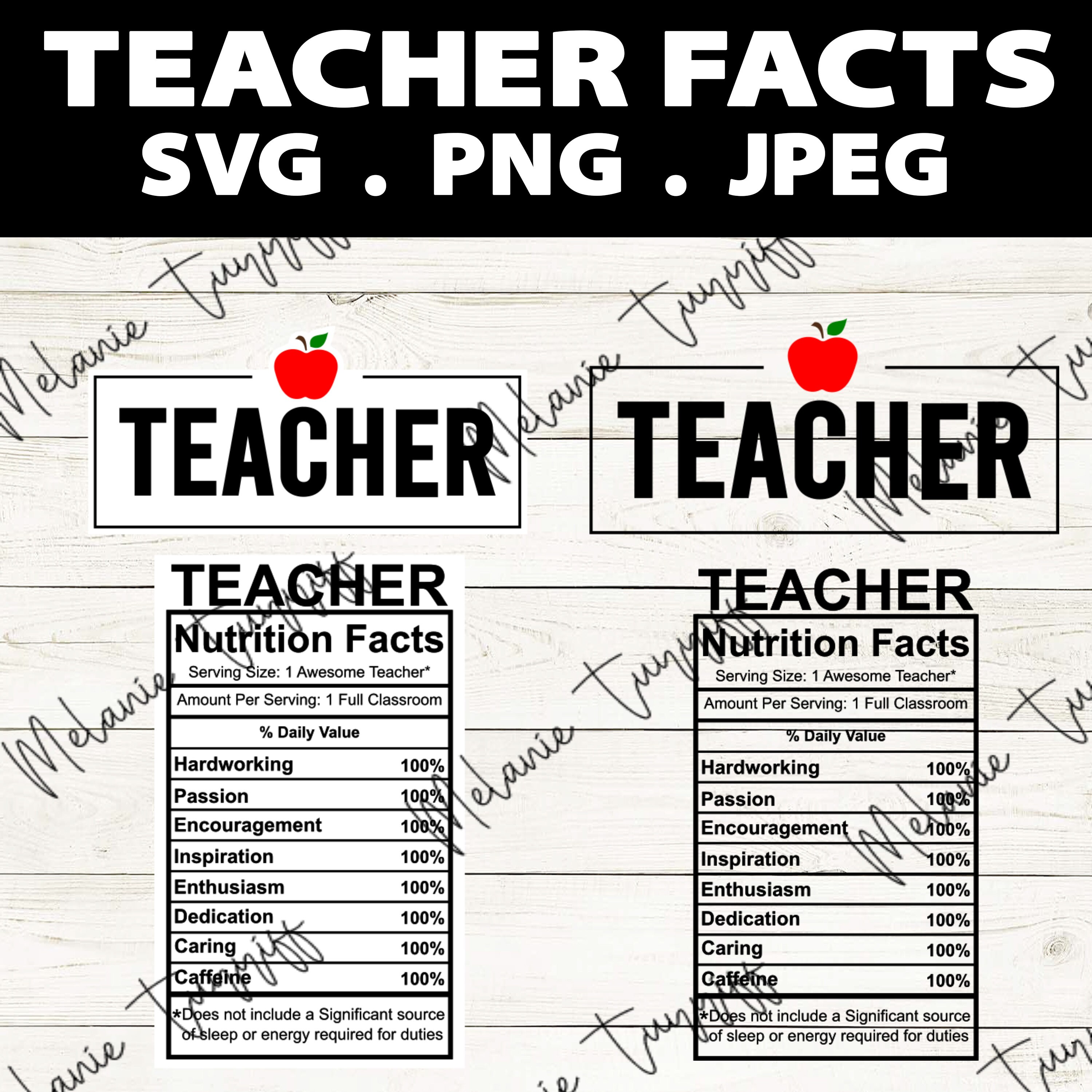 Teacher, Teacher Facts, SVG, PNG, JPEG, Sublimation, Cut File Design ...