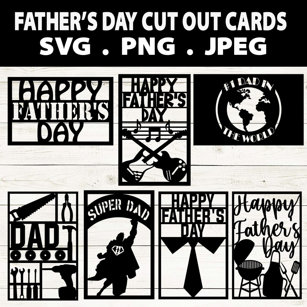 Father's Day Cut Out Cards Design, Fathers Day, DIY Fathers Days Cards ...