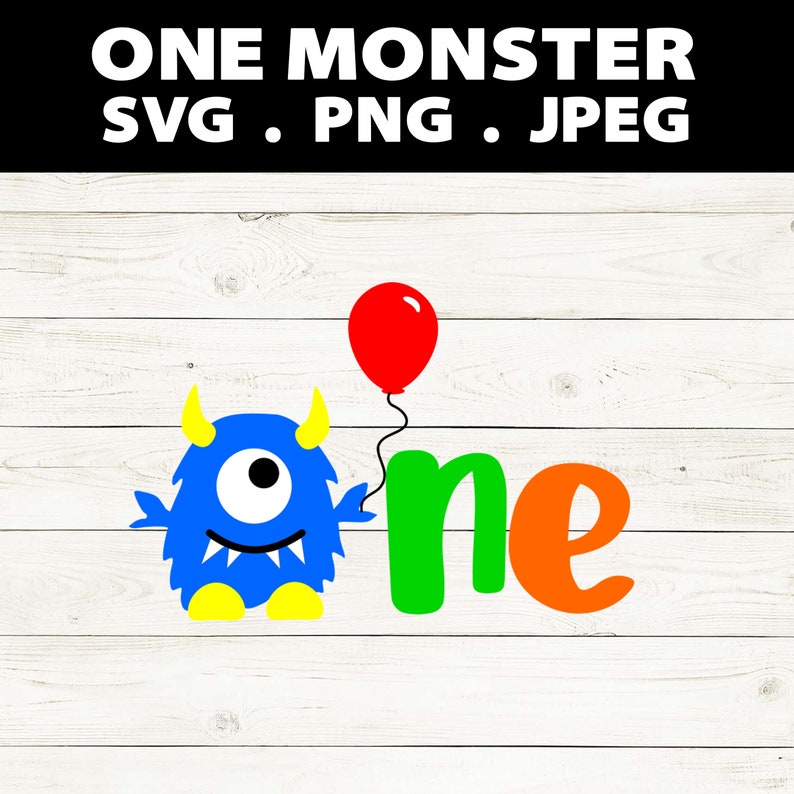 One Monster SVG Turning One Birthday Monster Shirt - Etsy