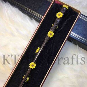 Lovely Yellow Flower Magic Wand Floral Wand.handmade Flower 32cm Wand ...