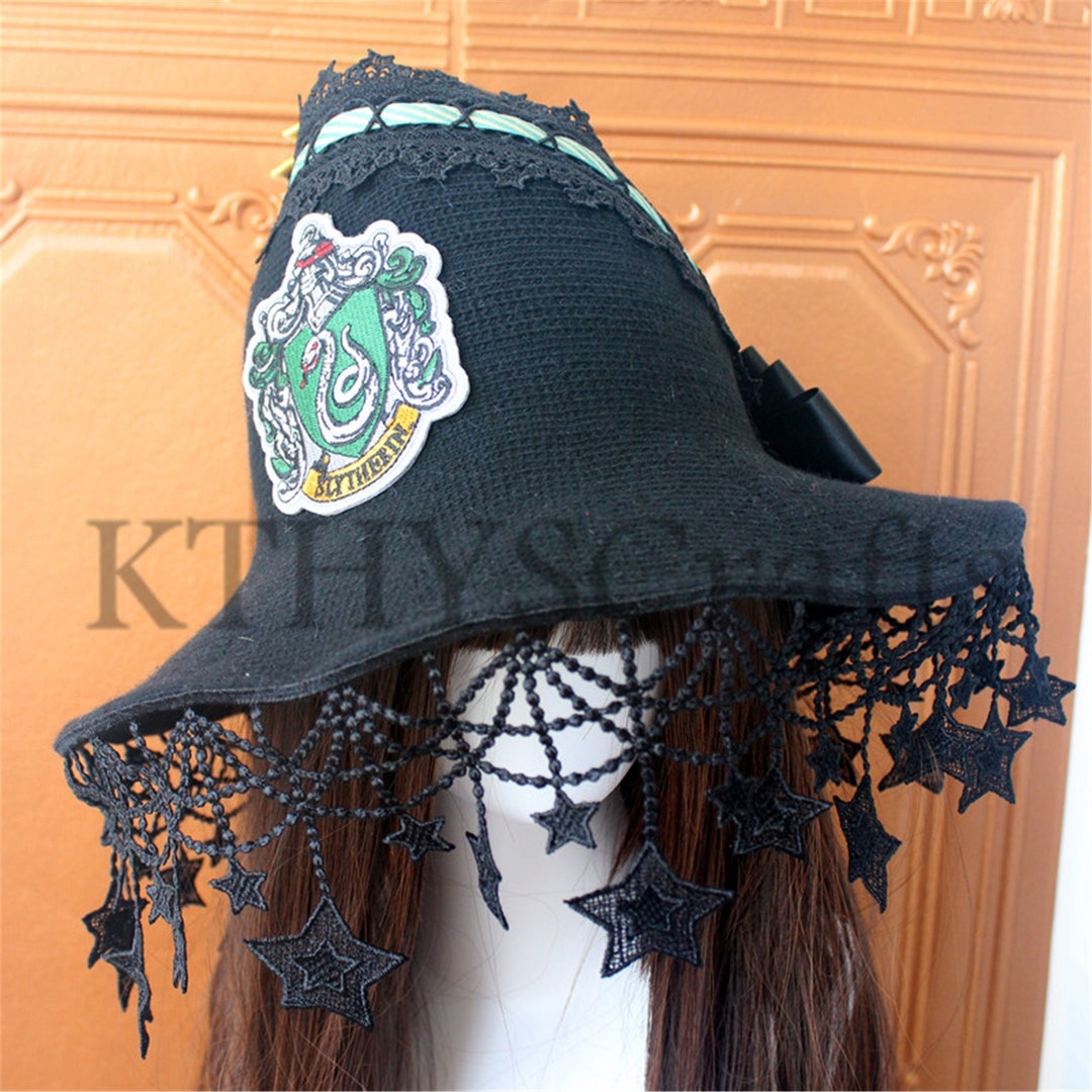 Fantastic Black Lace Star Witch Hat.magic Witch Hat.wizard Hat.lolita ...