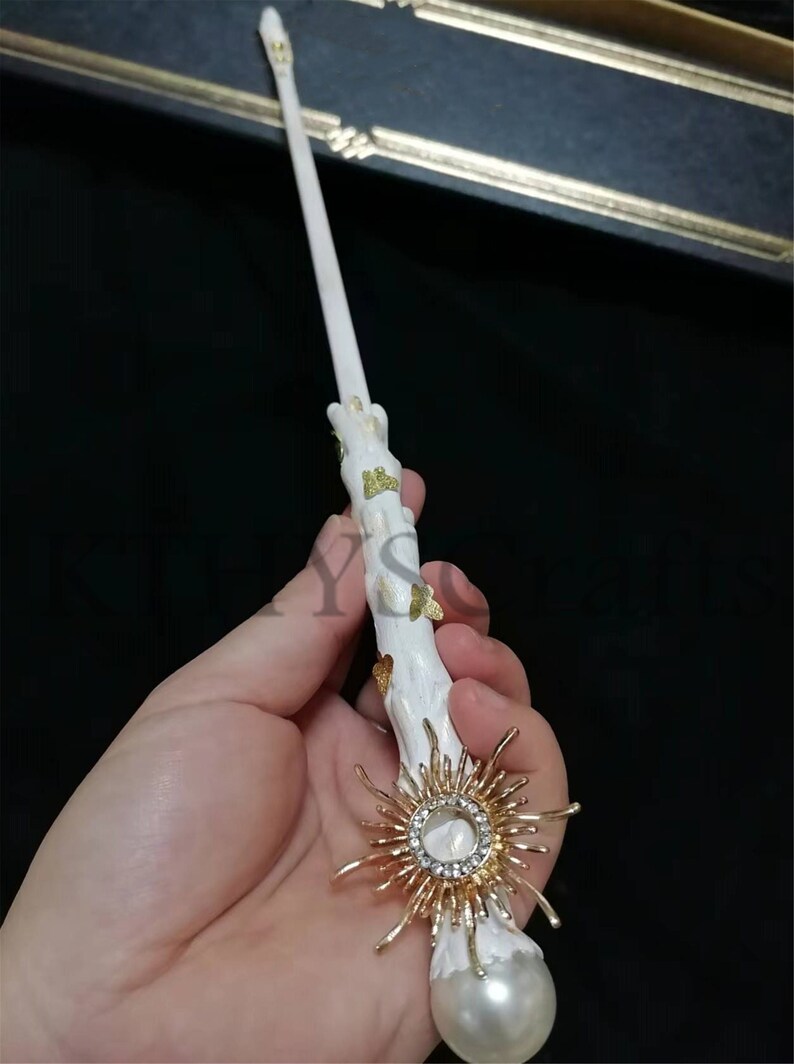 Beauty Gold Sun Butterfly White Wand Magic Wand.handmade Witch - Etsy