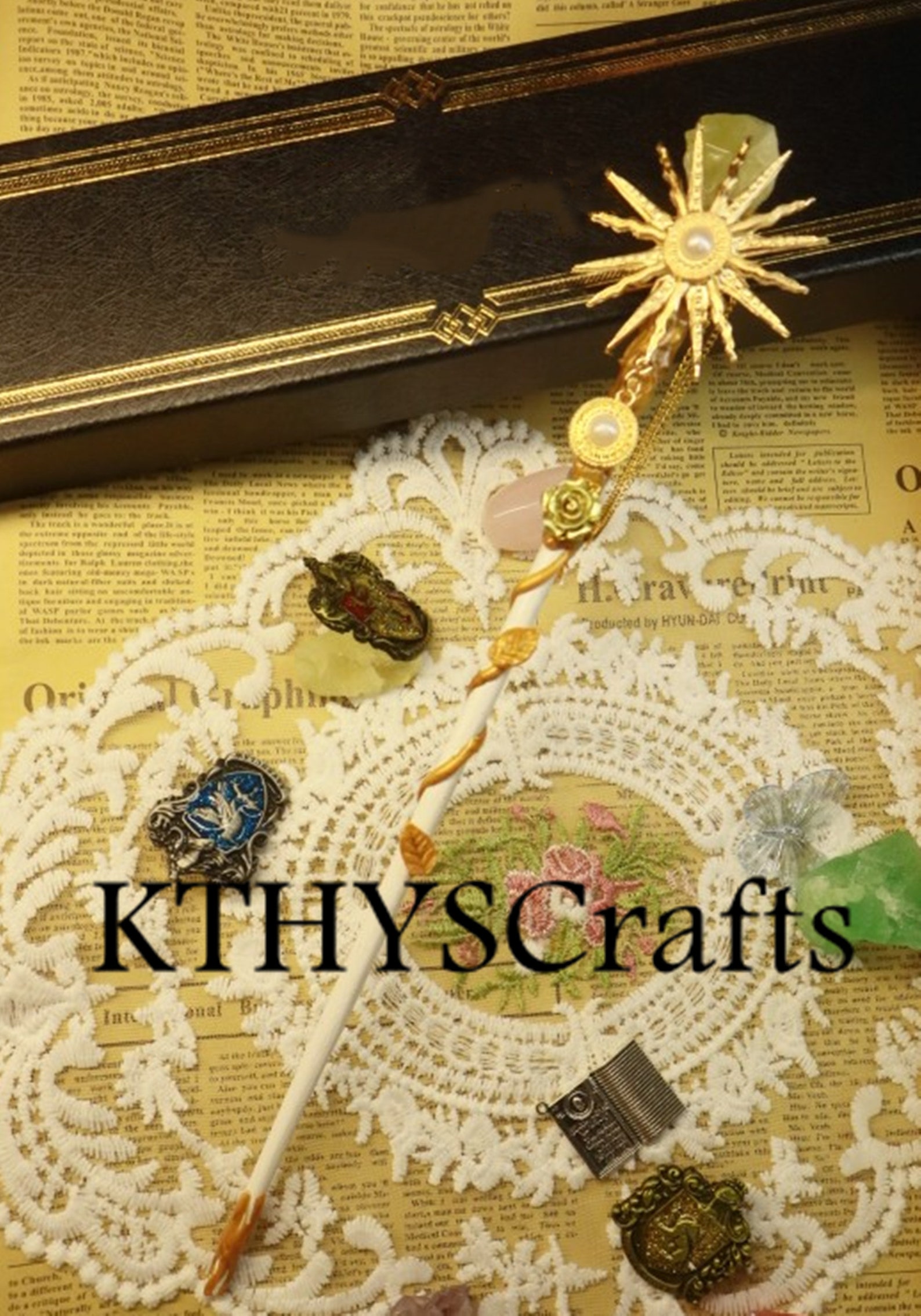 Gold Sun Wand Magic Wand.handmade Wand.wizard&witch Wand.cool - Etsy