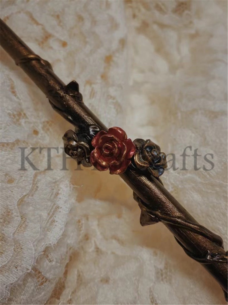 Handmade Rose Flower Fairy Magic Wand Floral Crystal Girls - Etsy