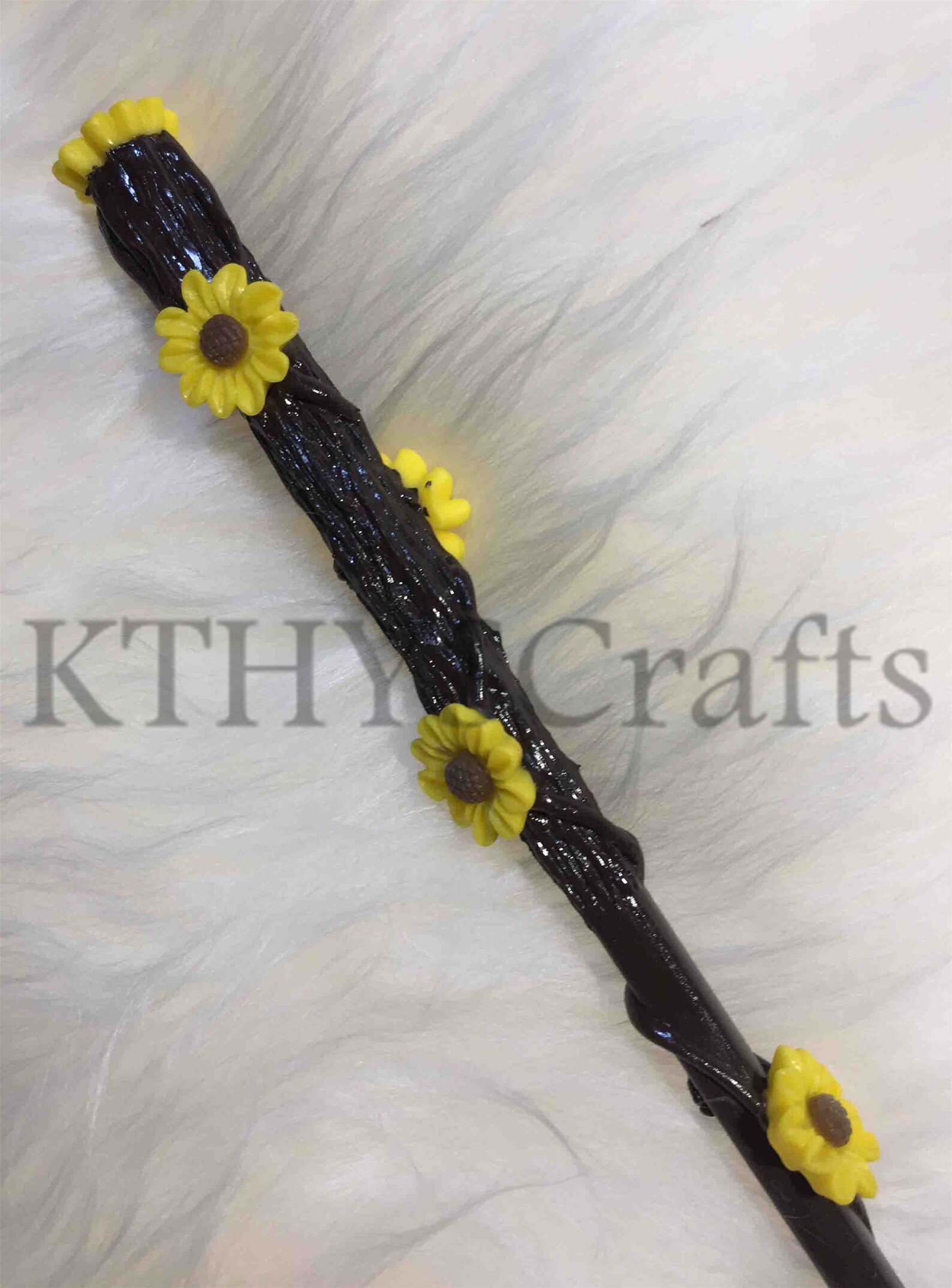 Lovely Yellow Flower Magic Wand Floral Wand.handmade Flower - Etsy