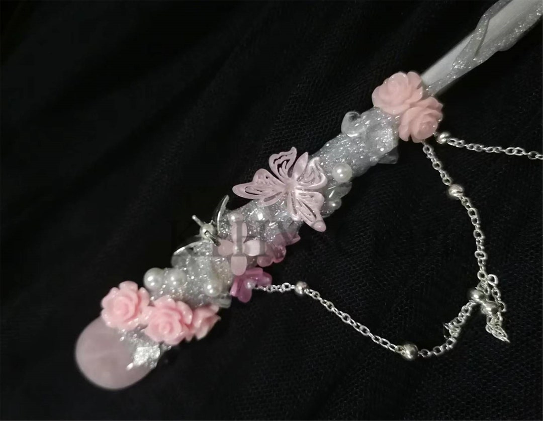 Handmade Flower Butterfly Mysterious Wand Crystal Wand.magic - Etsy
