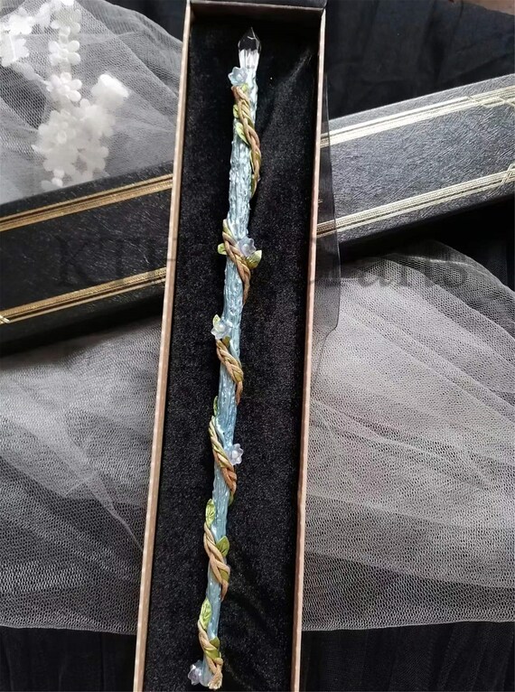 Frozen Style Fairy Rose Blue Magic Wand.handmade Flower 32cm - Etsy UK