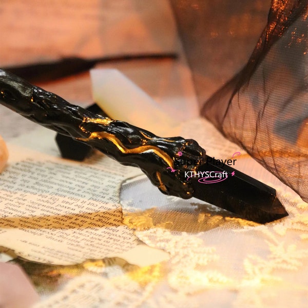 Obsidian Wand - Etsy