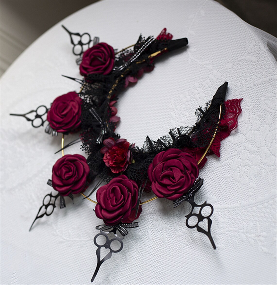 Gothic Rose Lolita Crown.party Crown.witch Crown.gothic - Etsy