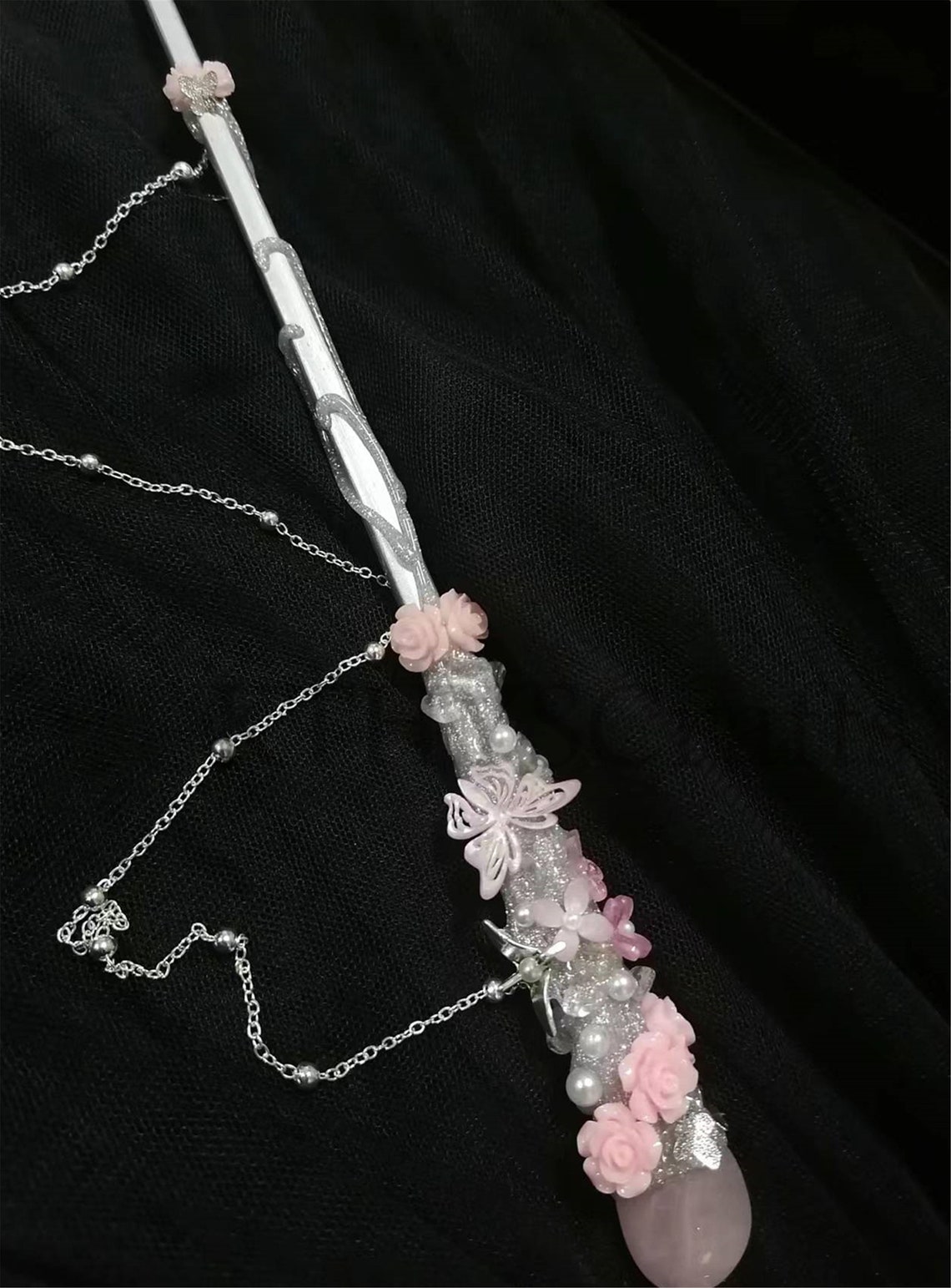 Handmade Flower Butterfly Mysterious Wand Crystal Wand.magic - Etsy
