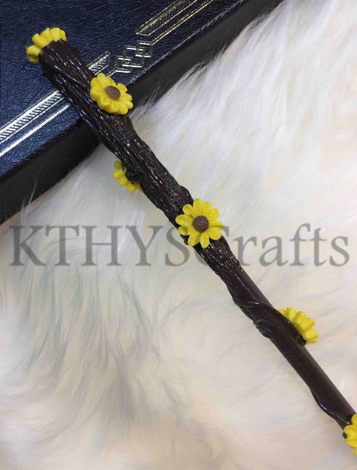 Lovely Yellow Flower Magic Wand Floral Wand.handmade Flower - Etsy