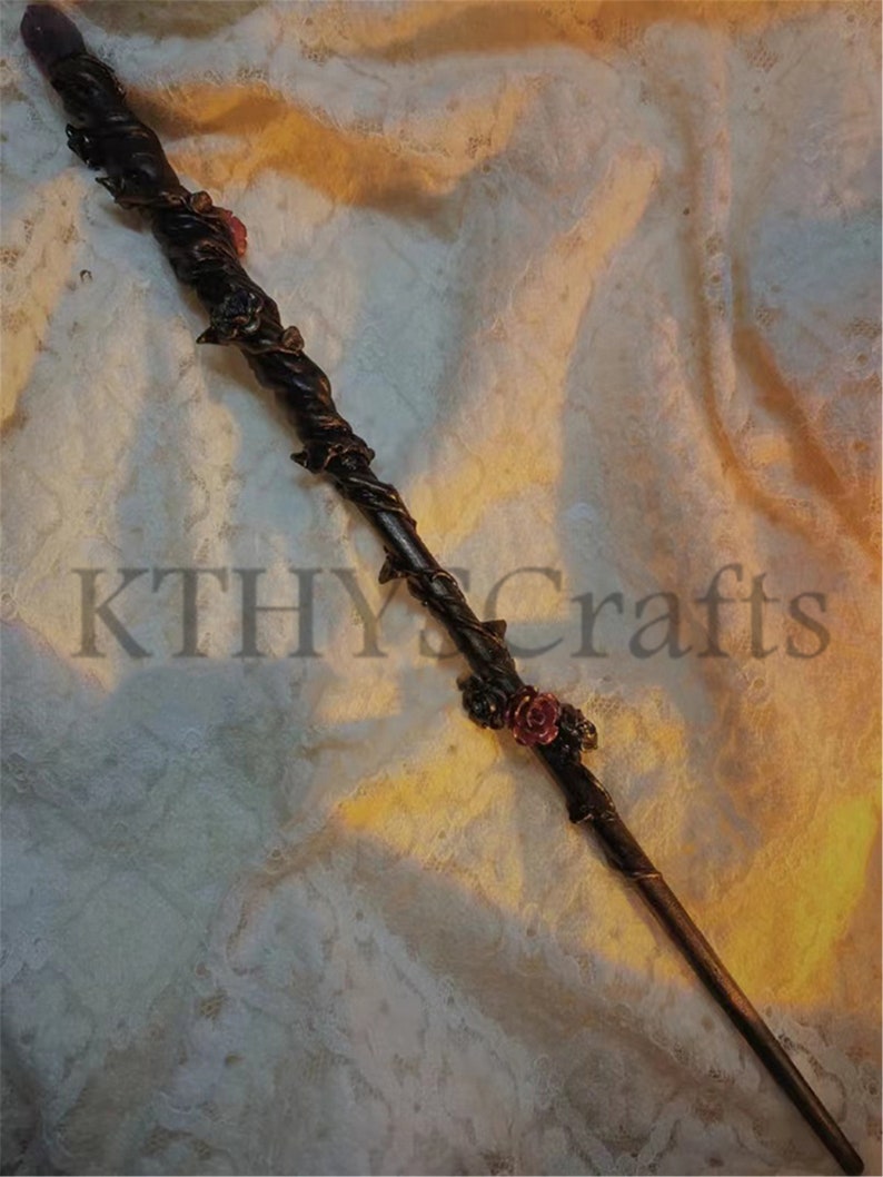 Handmade Rose Flower Fairy Magic Wand Floral Crystal Girls - Etsy