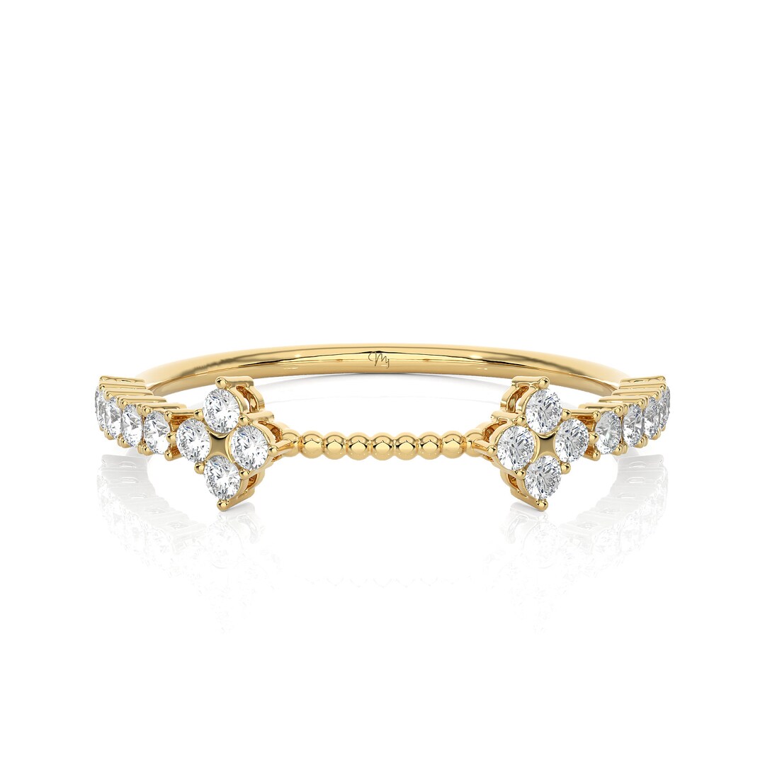Front Braided Statement Gold Ring / 14k Solid Gold / Natural Diamond ...