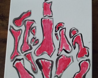 Skeleton Bone Middle Finger Wall Decoration - Etsy