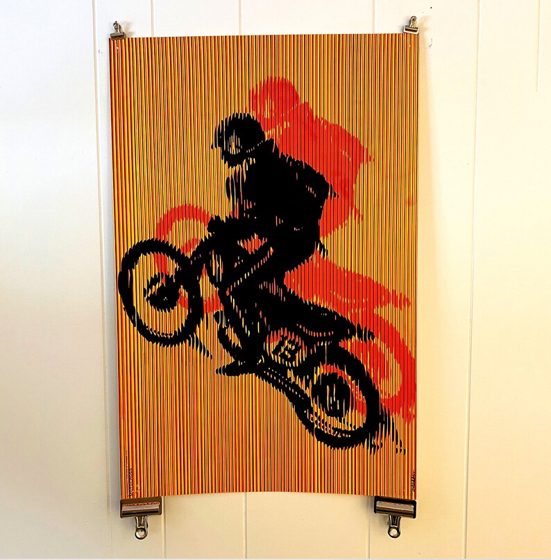 Vintage Motocross Poster - 1970s/80s Psychedelic - Etsy