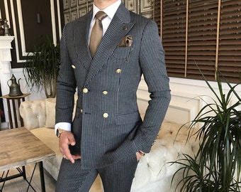 Double Breasted Suit | Etsy