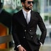 Black Double Breasted Suit 2-piece - Etsy