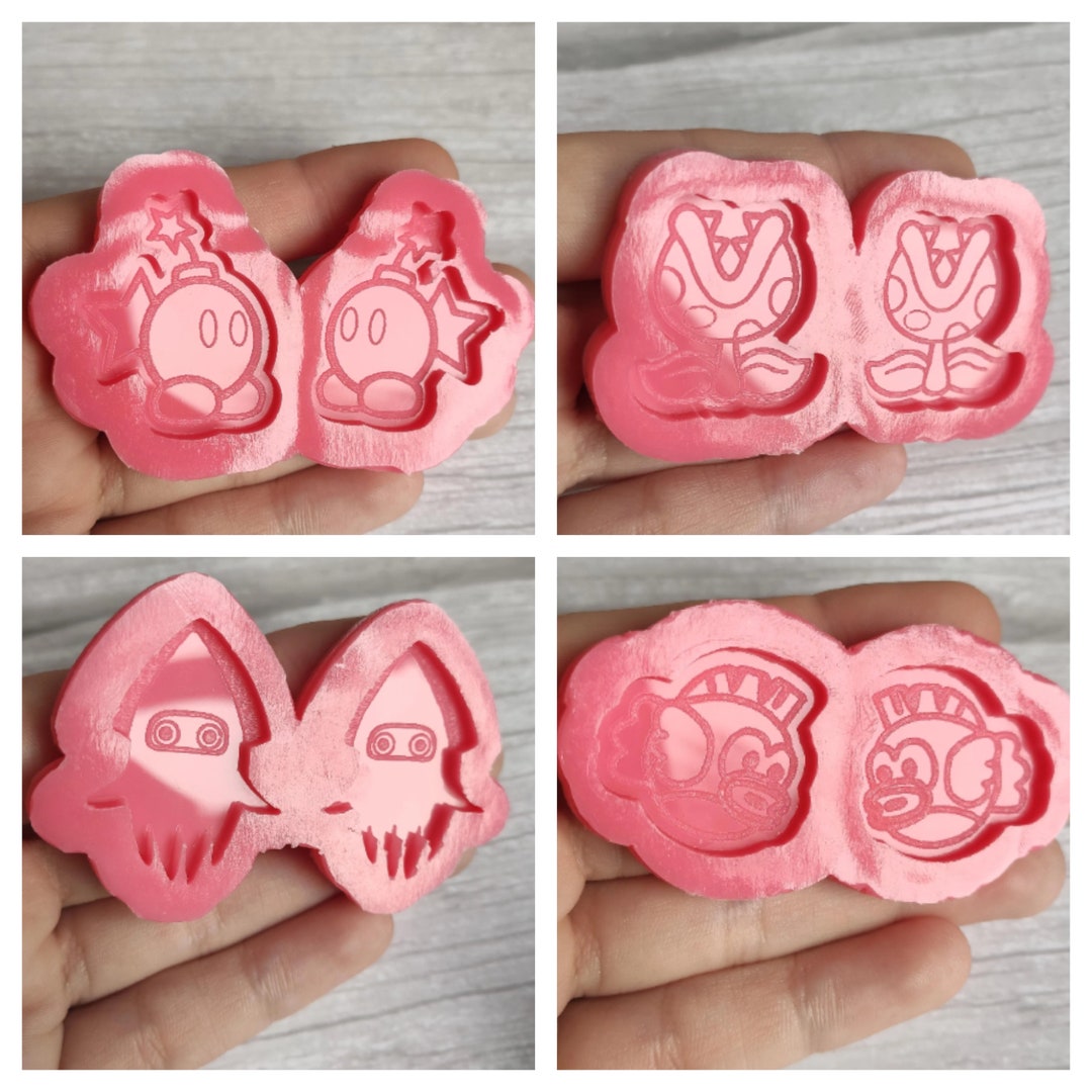 Mold Enemies Mario- Mold for Resin - Silicone Mold - Mold for Earrings ...