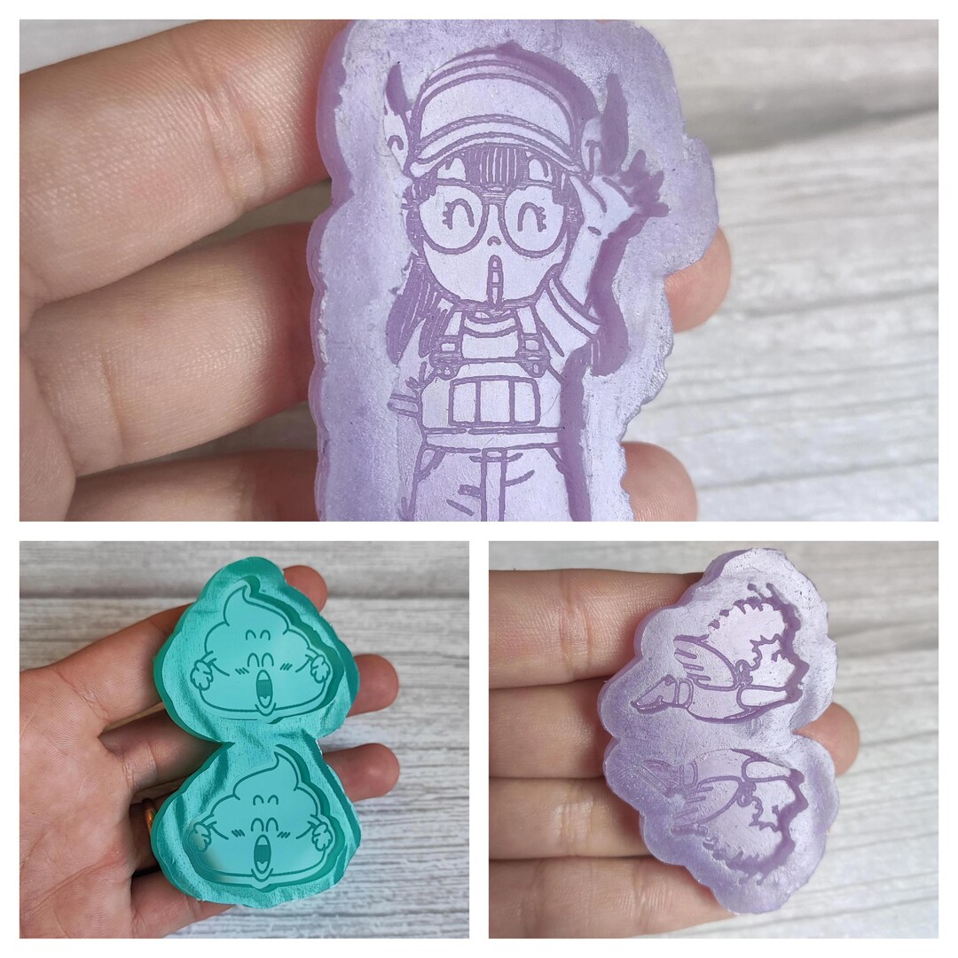 Mold Poop - Resin Mold - Arale - Silicone Mold - Earrings Mold ...