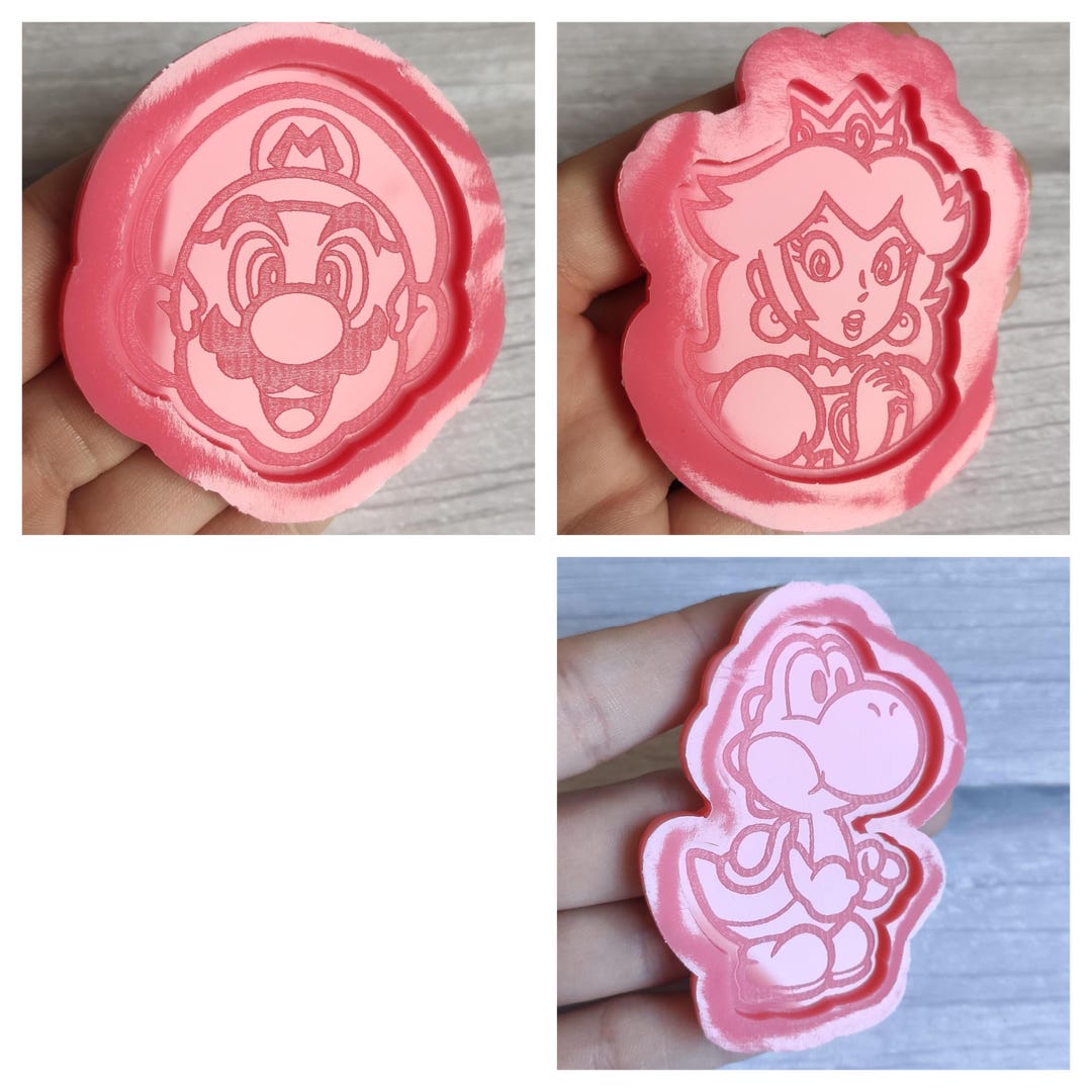 Mold Mario - Peach - Yoshi - Mold for Resin - Silicone Mold - Mold for ...