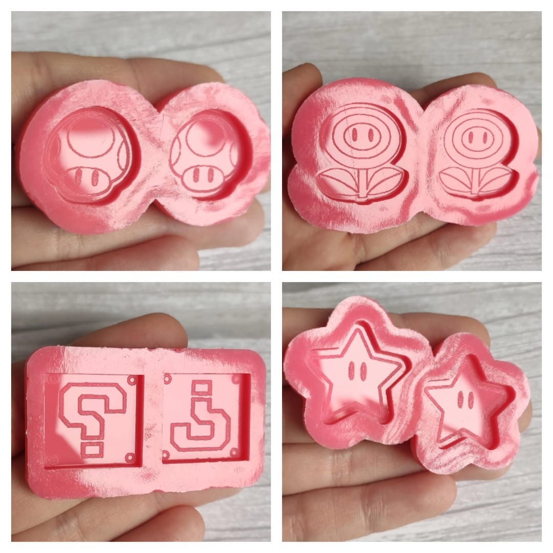 Mold Mario - Mold for Resin - Silicone Mold - Mold for Earrings - Craft ...