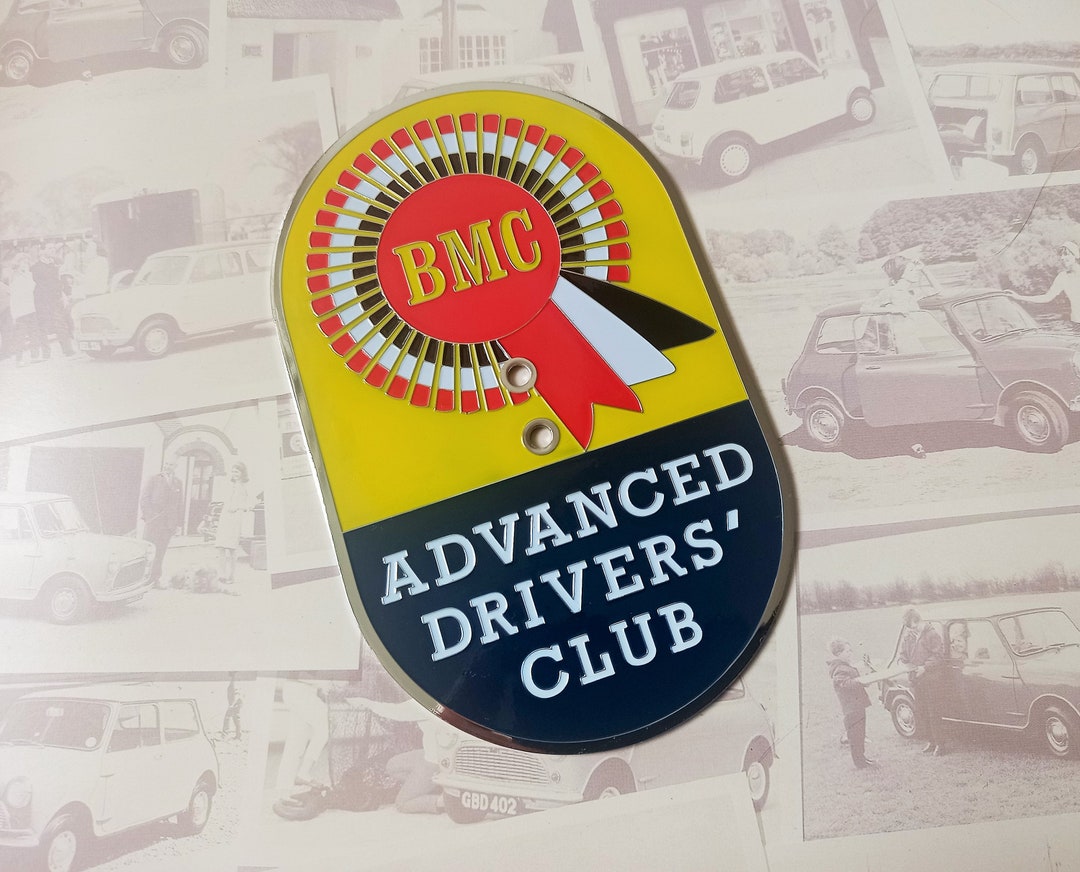 Classic Mini Cooper S BMC Advanced Drivers' Club Grille Badge Vintage ...