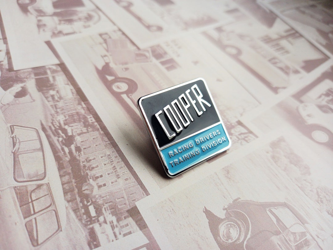 Classic Mini Cooper Racing Drivers Training Division S Vintage Car Pin ...