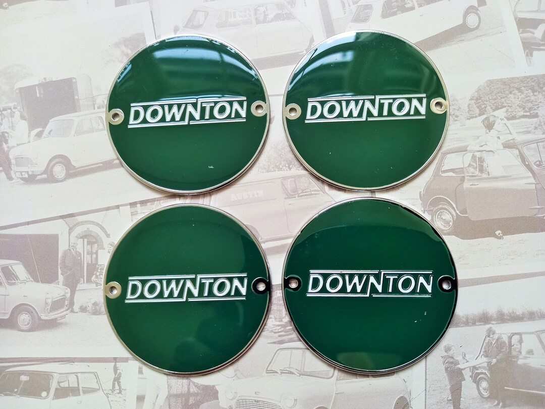 Classic Mini Cooper S Downton Alloy Wheel Badges Vintage Car High ...
