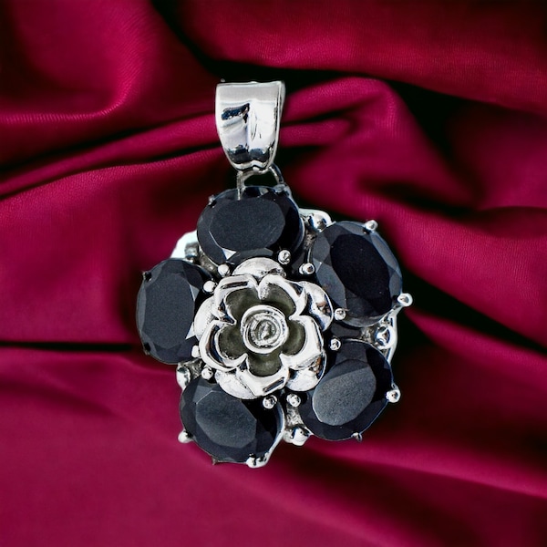 Black Spinel Pendant - Etsy