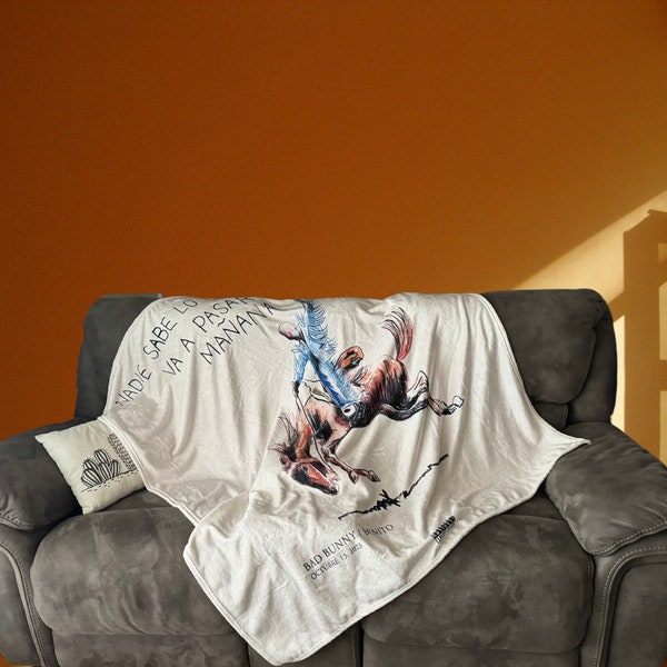 Bad Bunny Blanket - Etsy