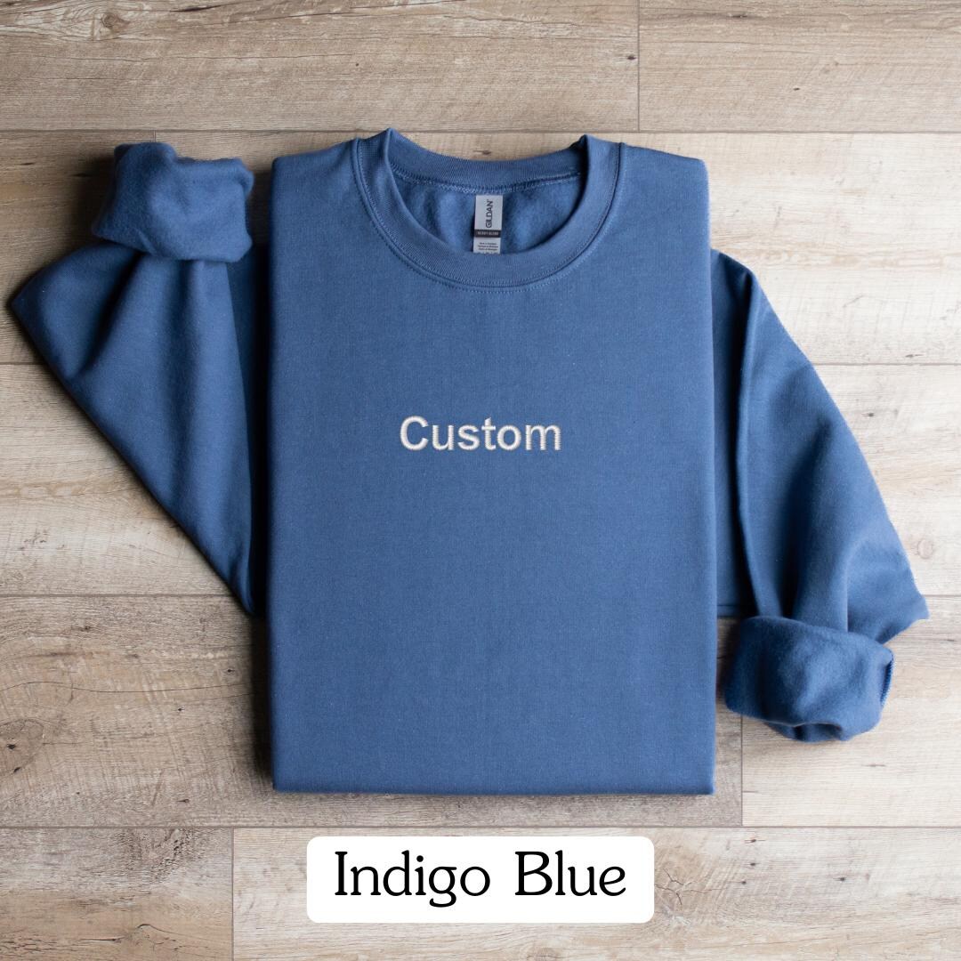 Customizable Embroidered Sweater - Etsy
