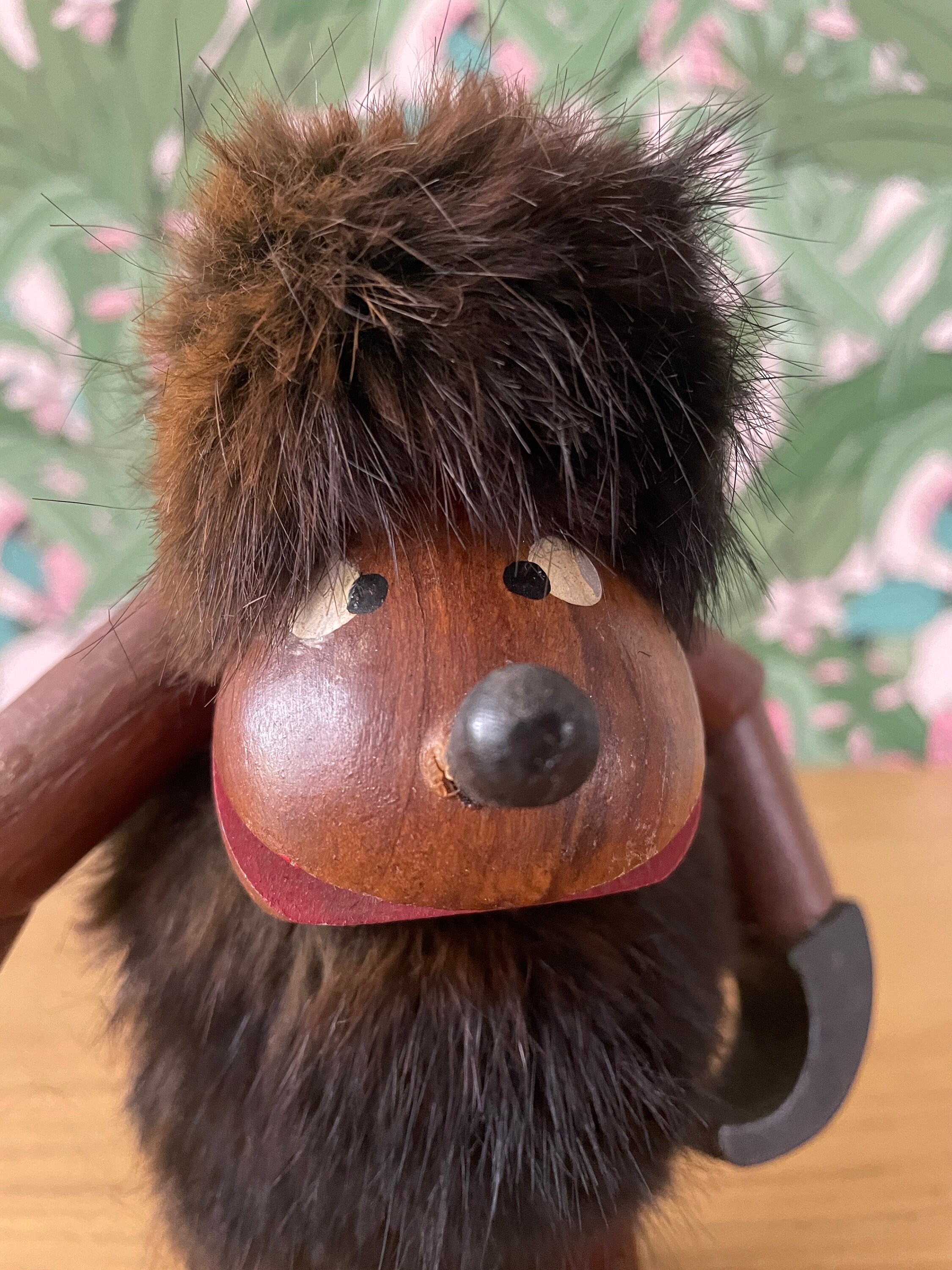 Scandinavian Monkey, Gonk, Teak Wood Posable Ornament - Etsy UK