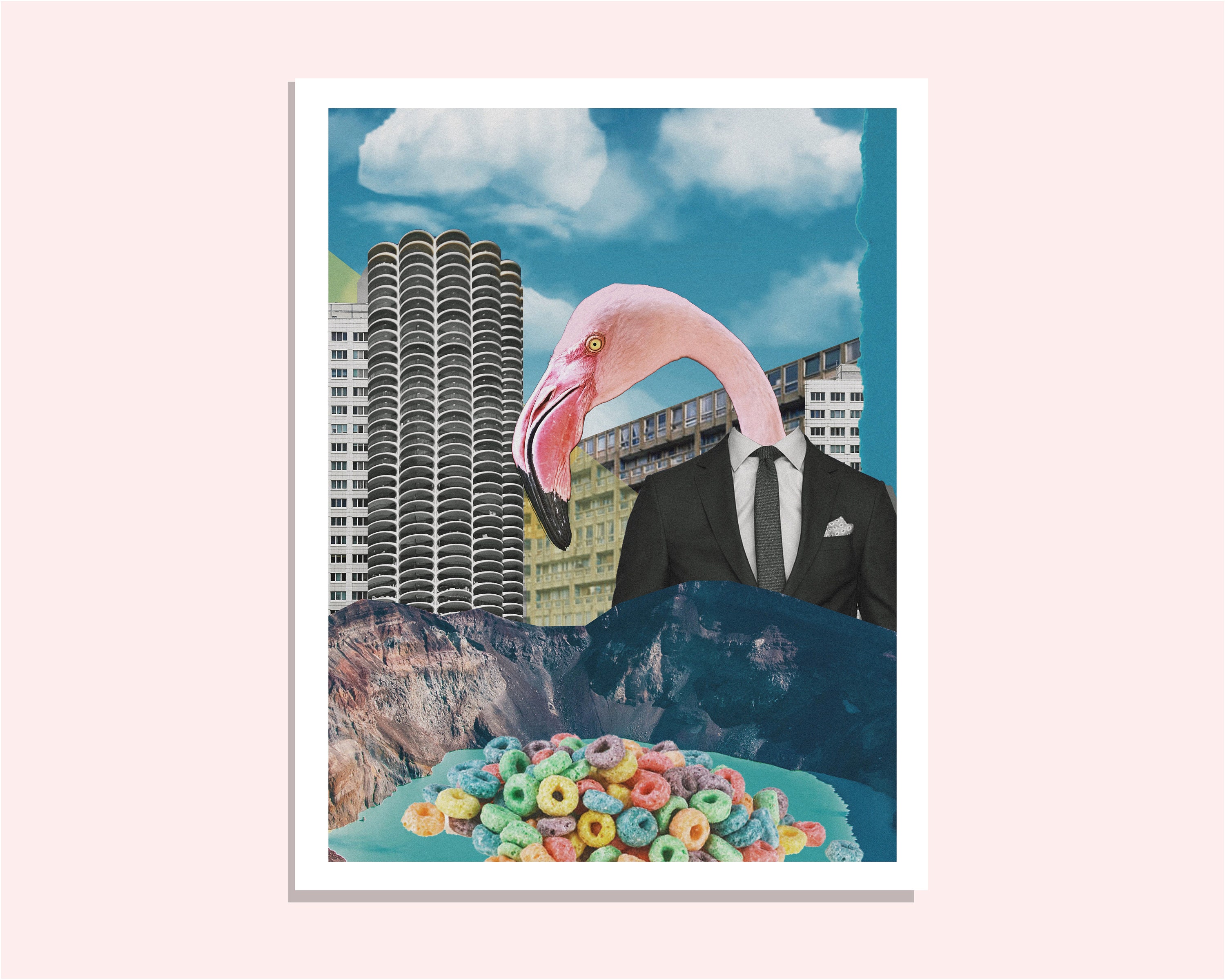 Never Skip Breakfast Surreal Collage Art Print - Etsy